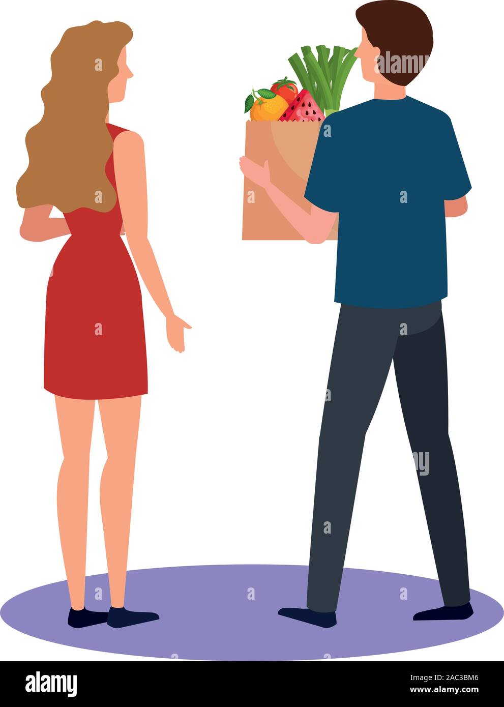 Isolated buyer woman and man vector design Stock Vector Image & Art - Alamy