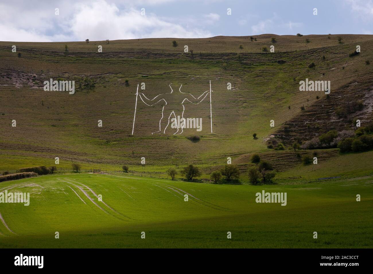 long man of Wilmington in England Stock Photo - Alamy