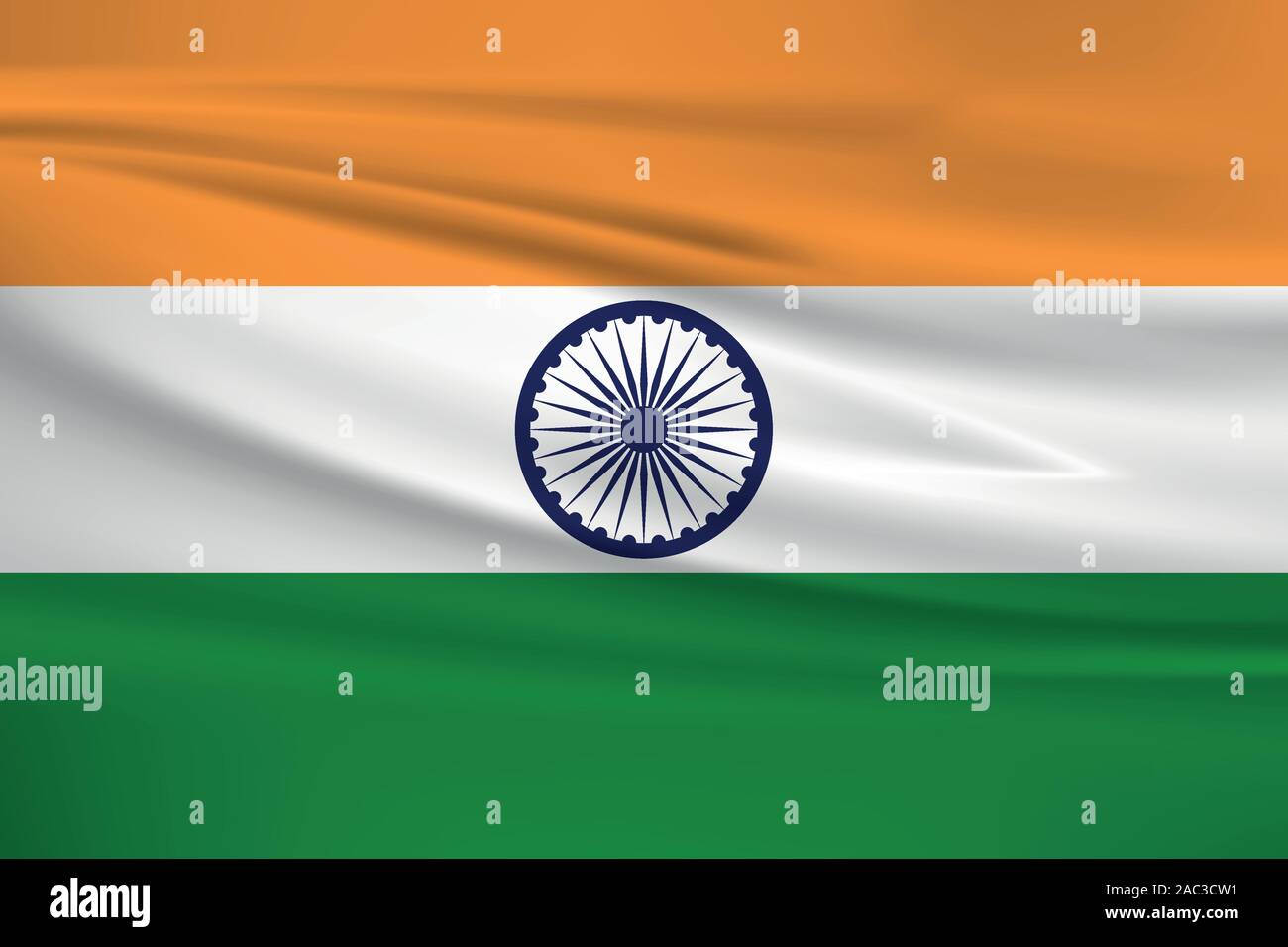 Waving India flag, official colors and ratio correct. India national ...