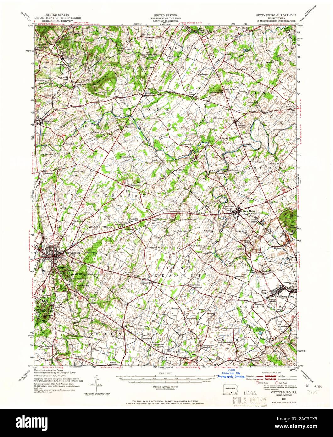 Gettysburg map Cut Out Stock Images & Pictures - Alamy