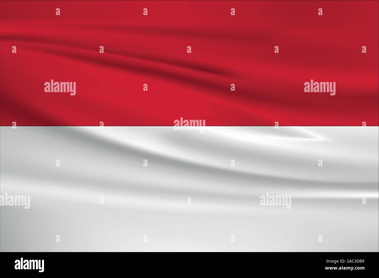 Waving Indonesia flag, official colors and ratio correct. Indonesia ...