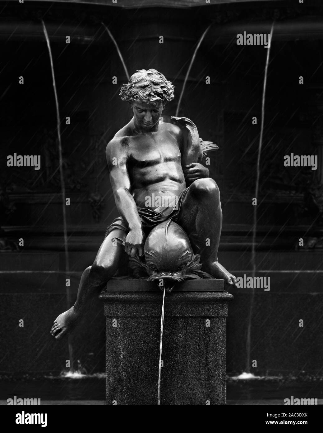 Statues from Fountain Square in Cincinnati Ohio representing the ...