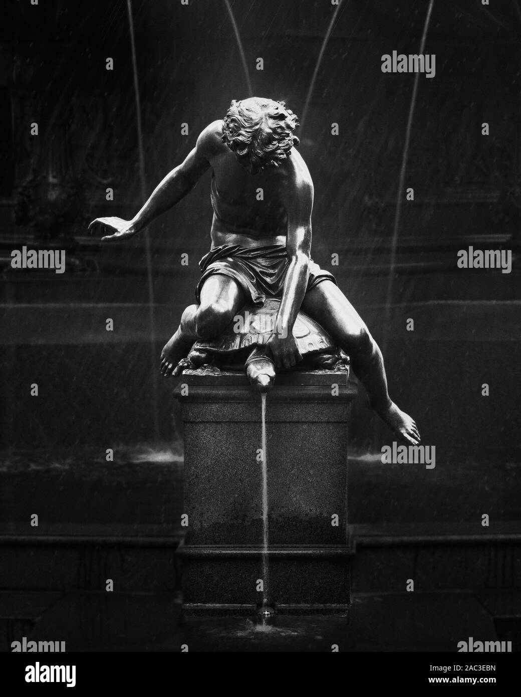 Statues from Fountain Square in Cincinnati Ohio representing the ...