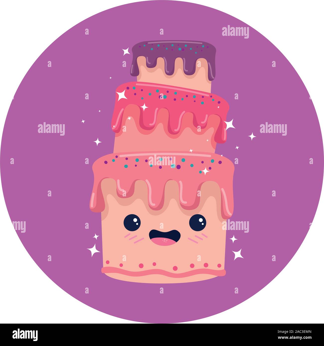 Happy birthday cake cartoon vector design Stock Vector Image & Art - Alamy