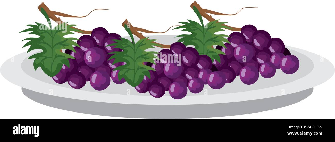 Grapes plate Stock Vector Images - Alamy