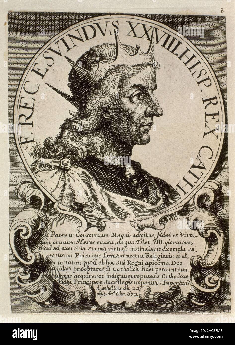 RECESVINTO (?-672) REY DE LOS VISIGODOS ENTRE LOS AÑOS 653 Y 672 ...