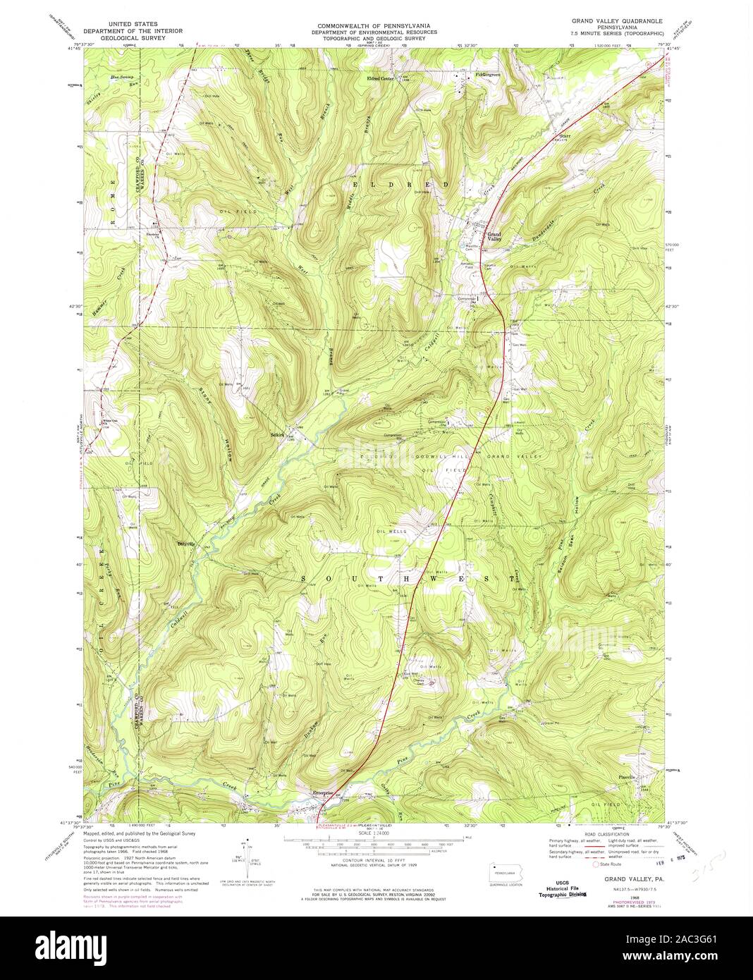 Grand valley pennsylvania map hi-res stock photography and images - Alamy