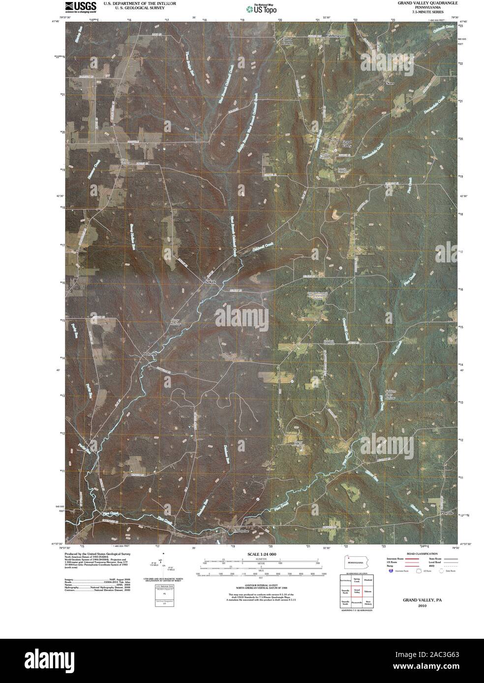 Grand valley map Cut Out Stock Images & Pictures - Alamy
