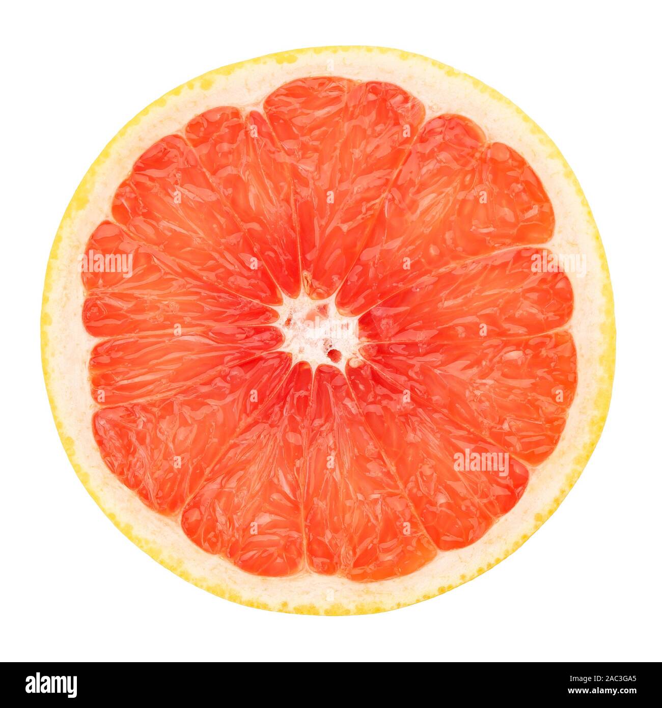 grapefruit slice isolated on a white background. file contains clipping ...