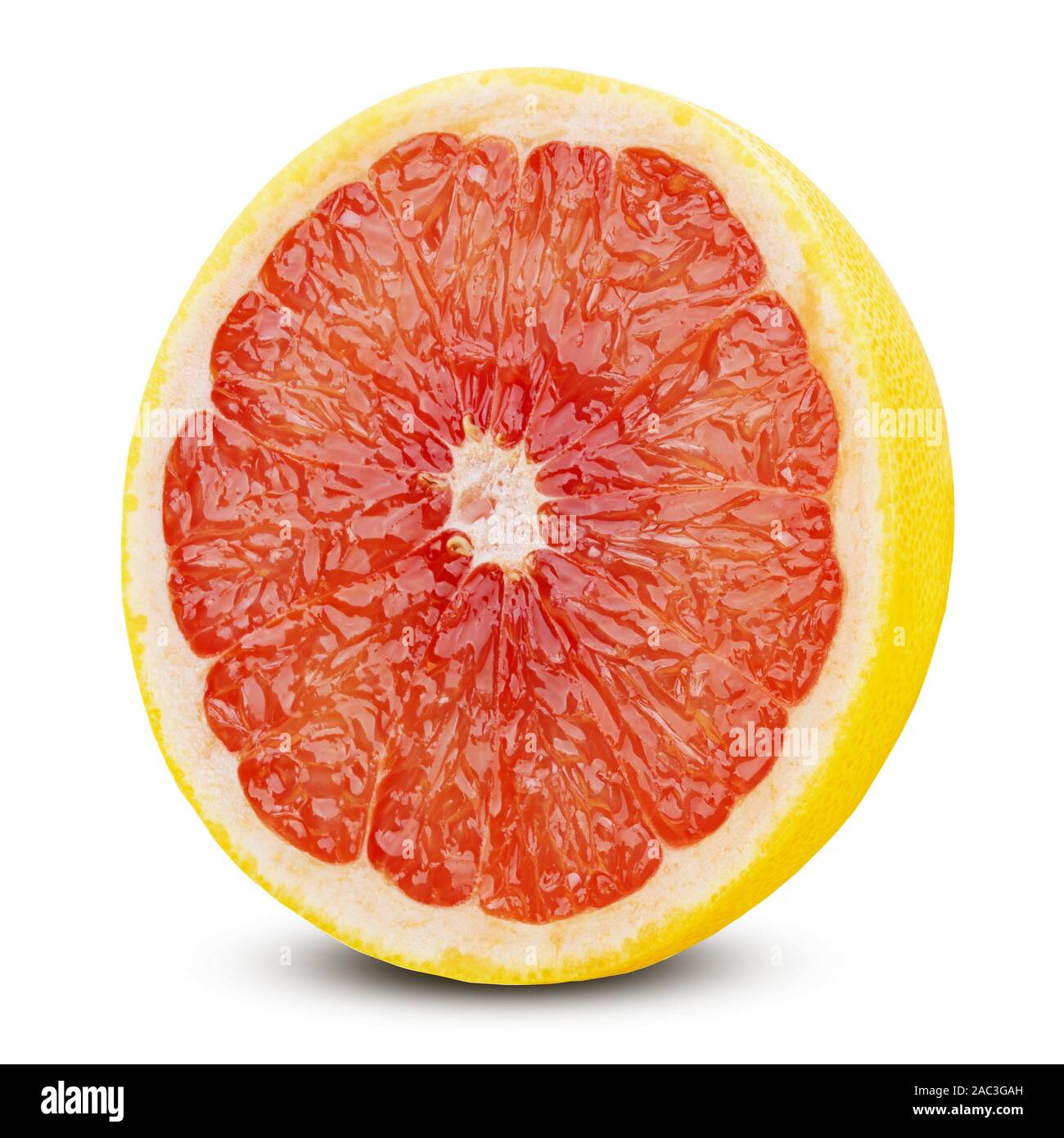 grapefruit slice isolated on a white background. file contains clipping ...