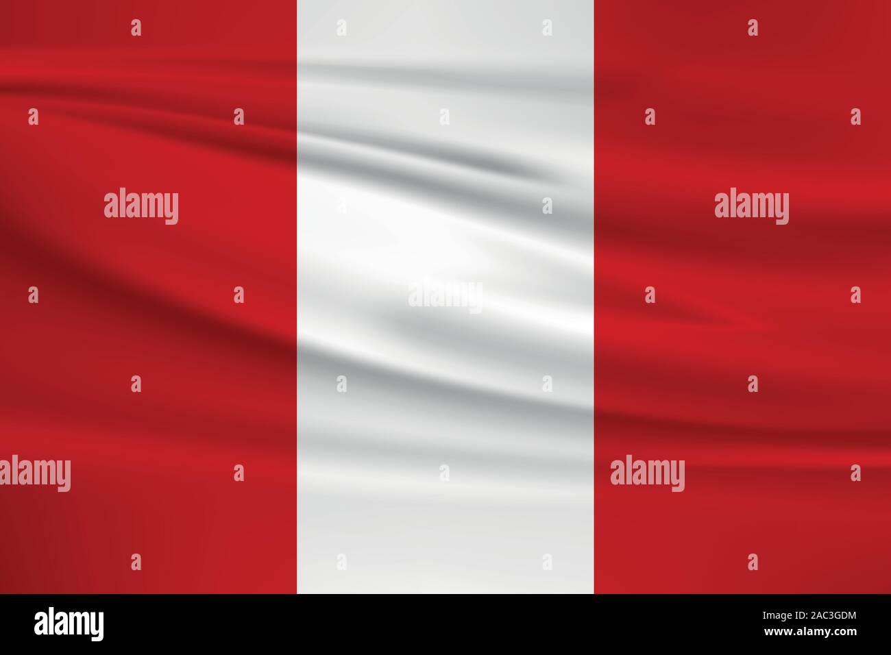 Waving Peru flag, official colors and ratio correct. Peru national flag ...