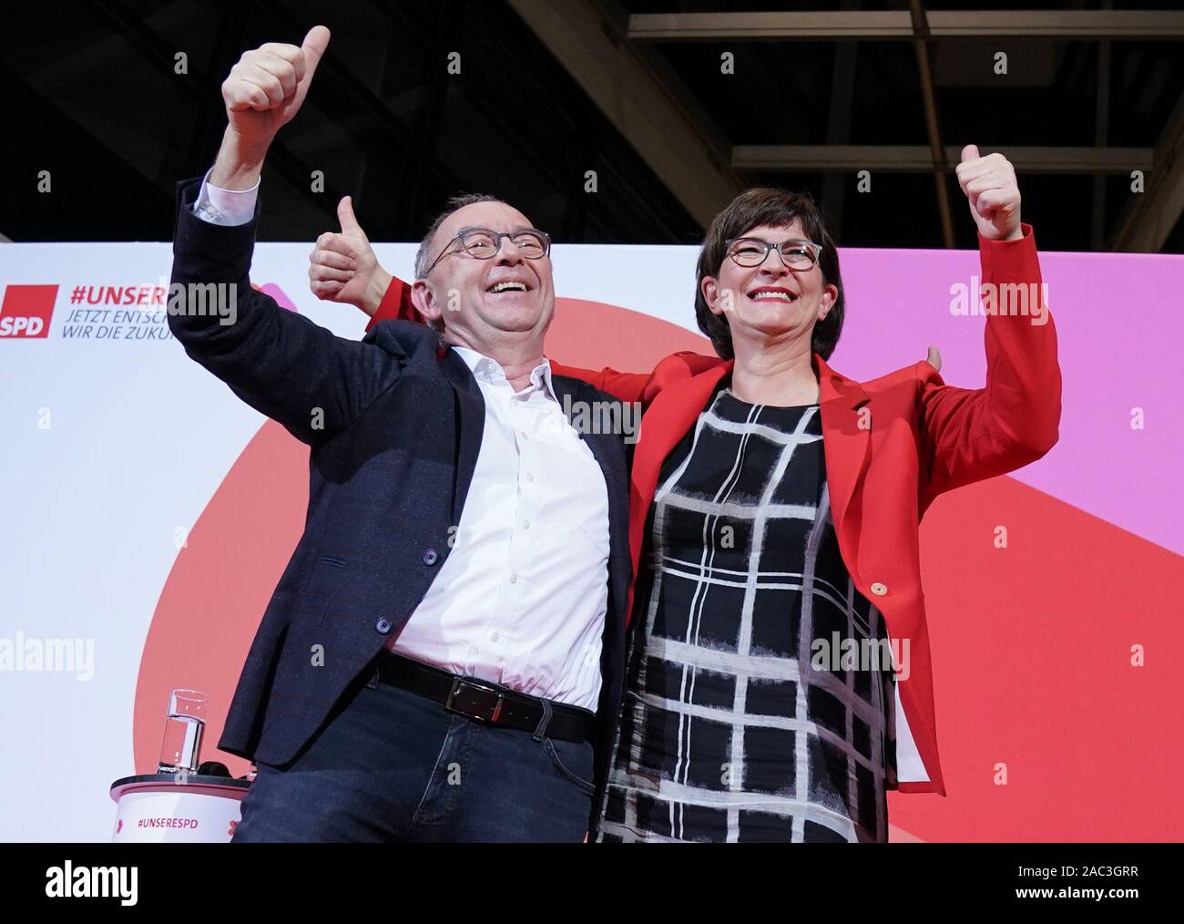 Berlin, Germany. 30th Nov, 2019. Norbert Walter-Borjans and Saskia ...