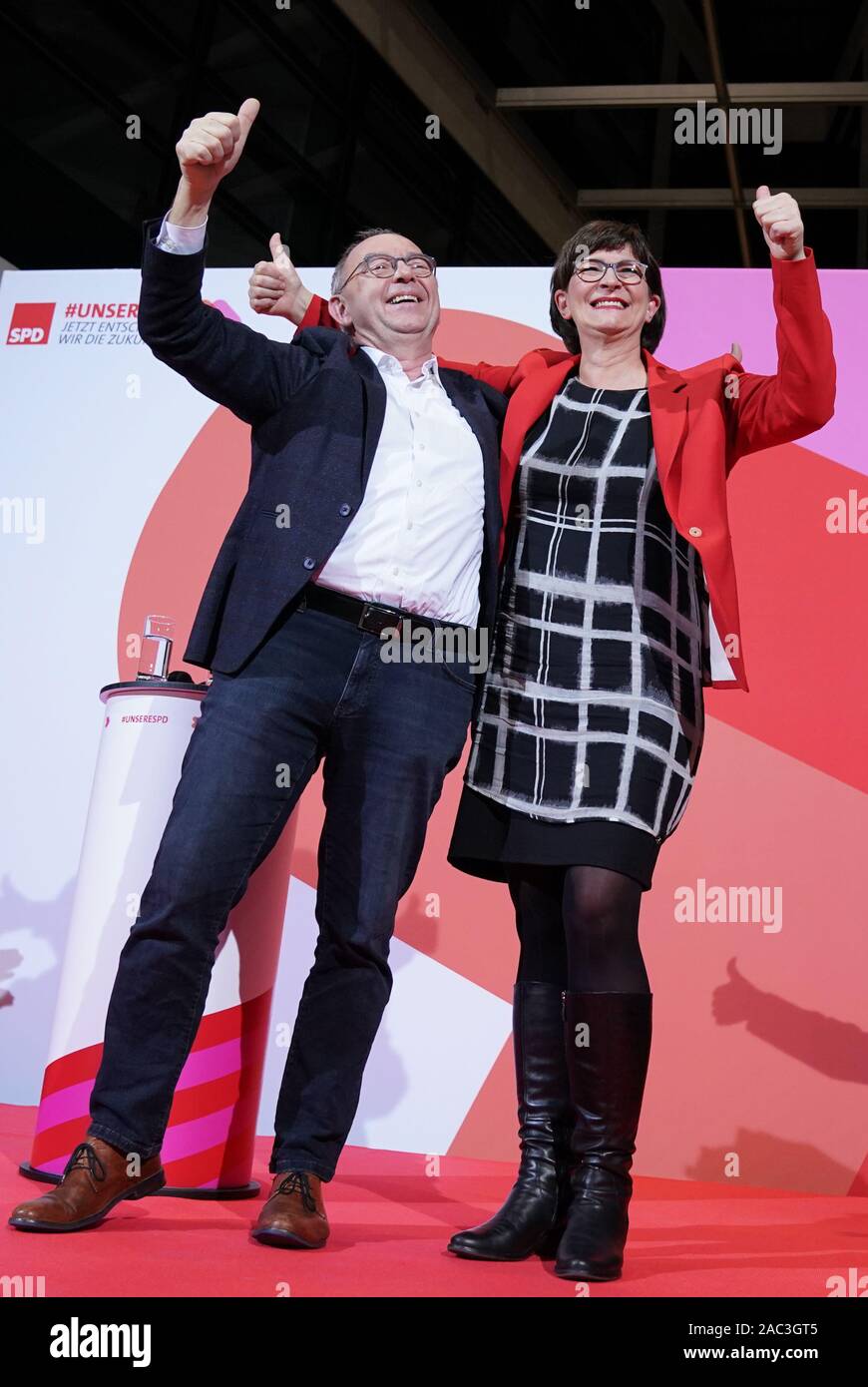 Berlin, Germany. 30th Nov, 2019. Norbert Walter-Borjans and Saskia ...