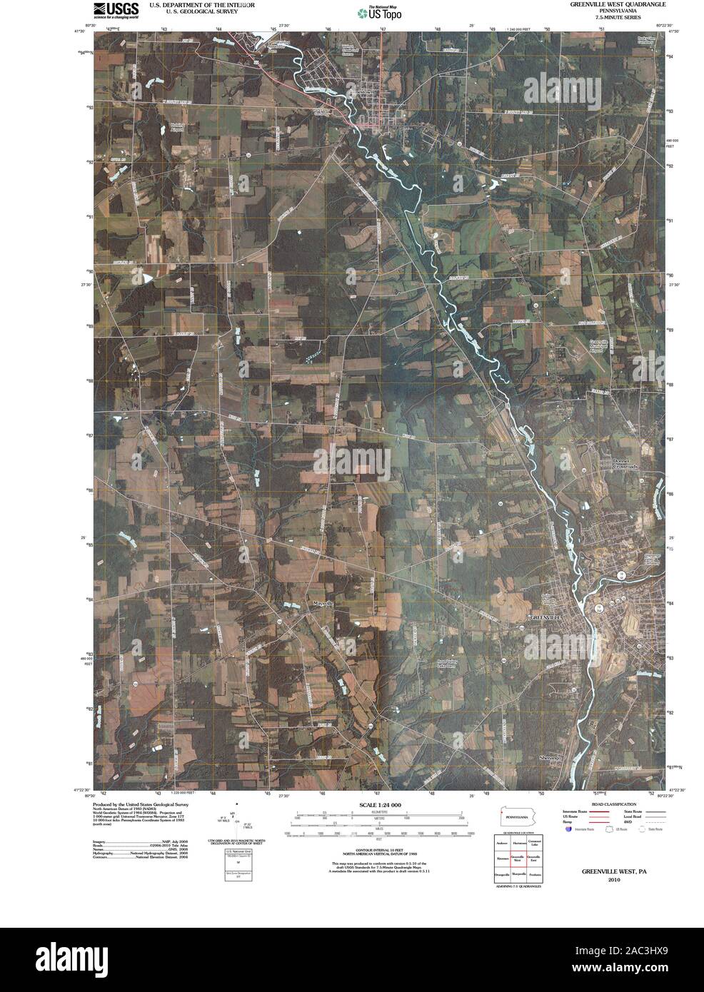 Greenville pennsylvania map hi-res stock photography and images - Alamy