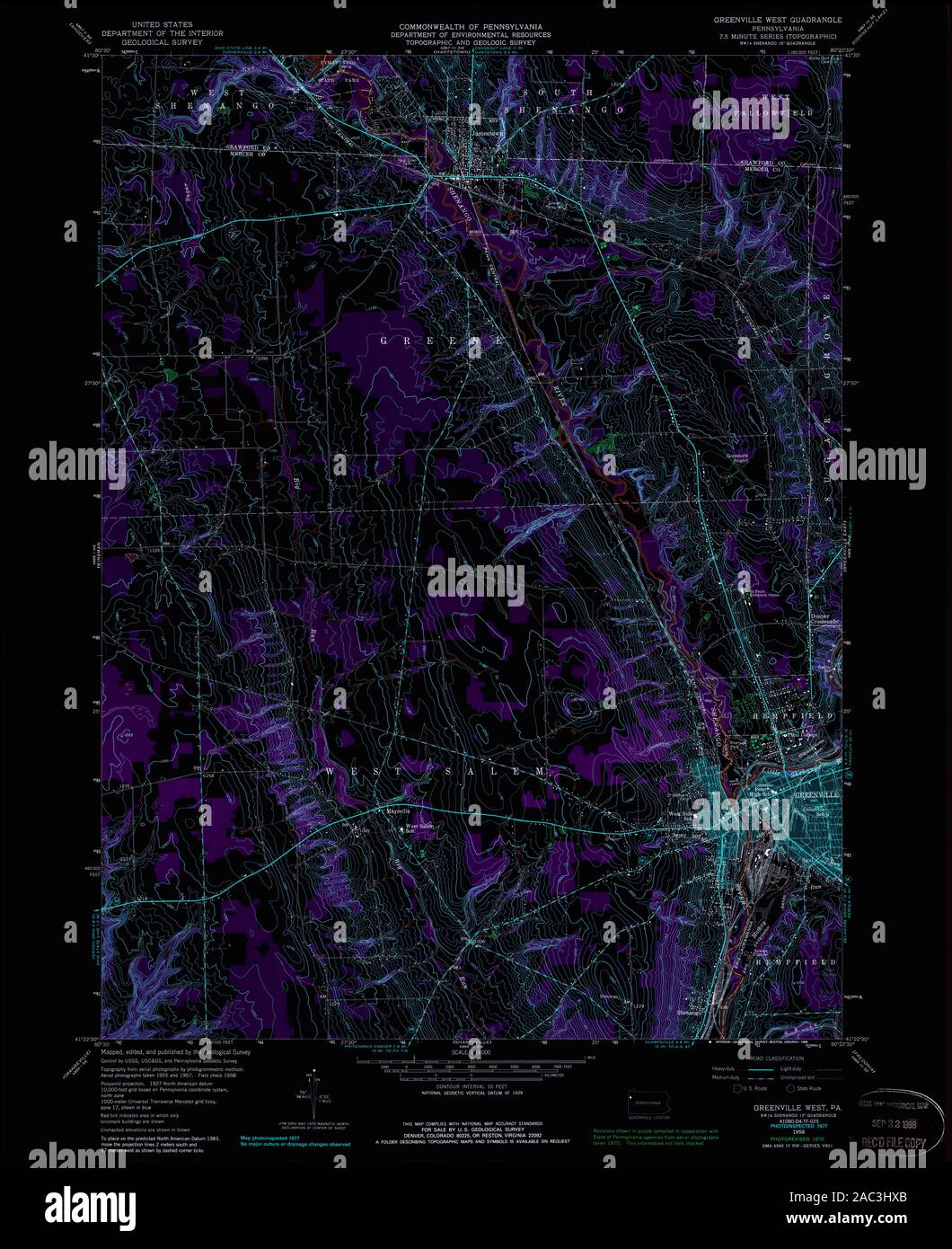Greenville pennsylvania map hi-res stock photography and images - Alamy