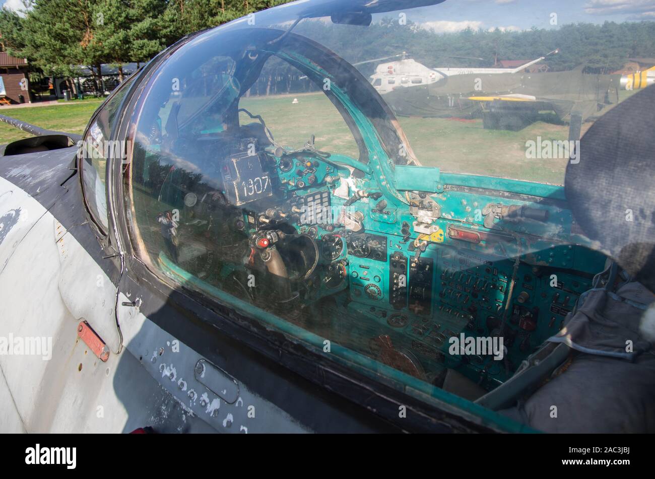 MIG 21 MF fighter cabin Stock Photo - Alamy