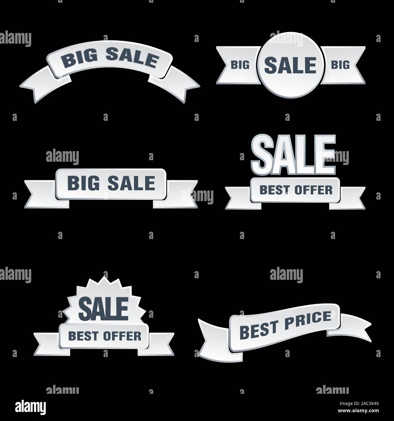 illustration of the set promotion sales tags and banners Stock Vector ...
