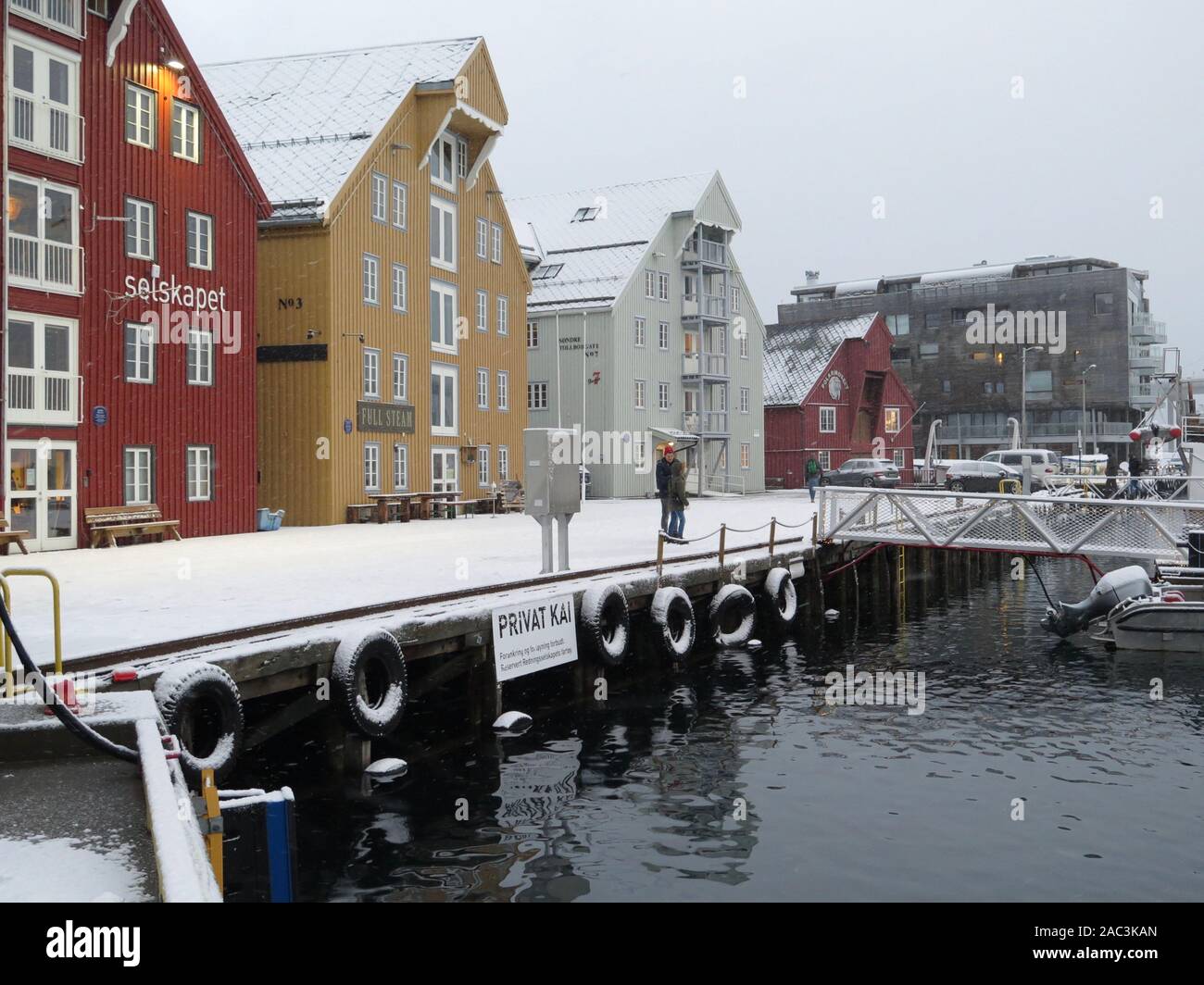 Wooden buildings, Tromso, Norway Stock Photo - Alamy