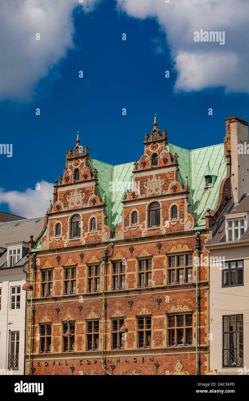 Detail of Traditional building in the Copenhagen, Denmark. This ...