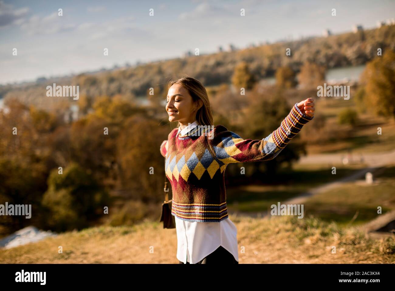 Woman walking outside hi-res stock photography and images - Alamy