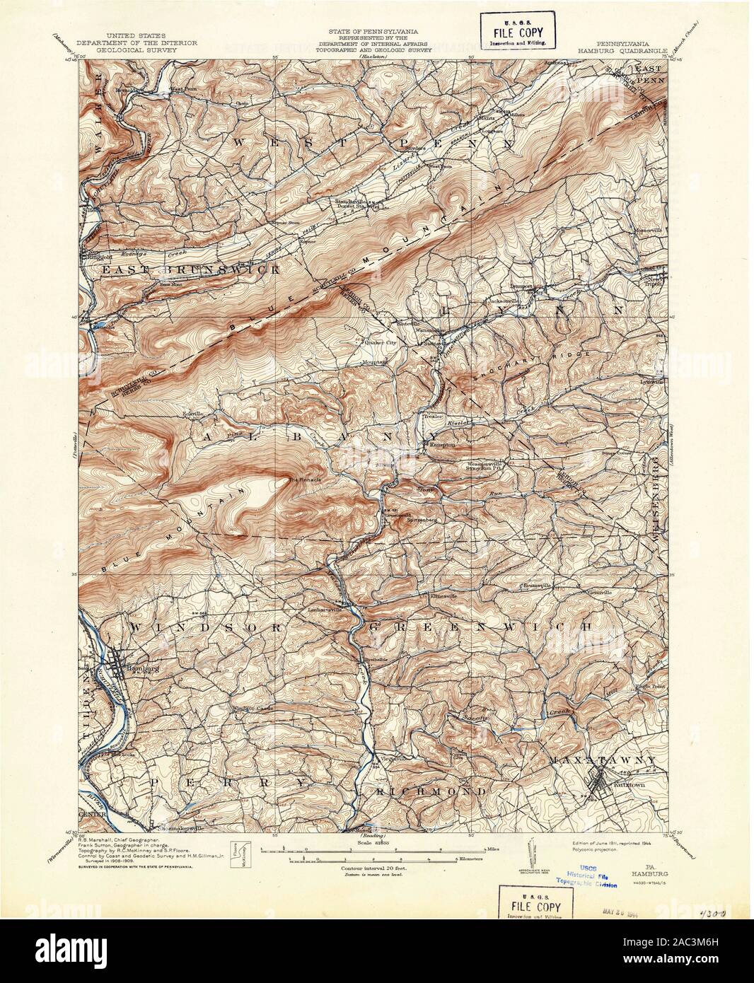 Hamburg pennsylvania map hi-res stock photography and images - Alamy