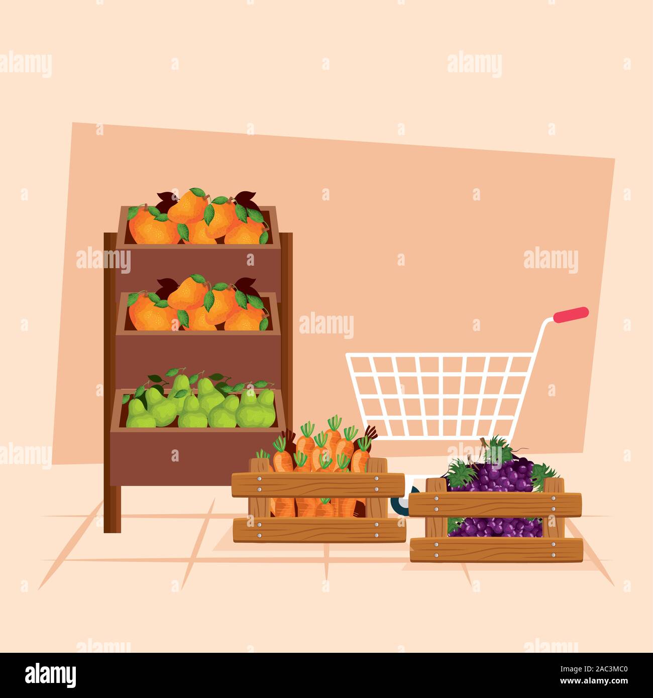 Fruits and vegetables shop vector design Stock Vector Image & Art - Alamy