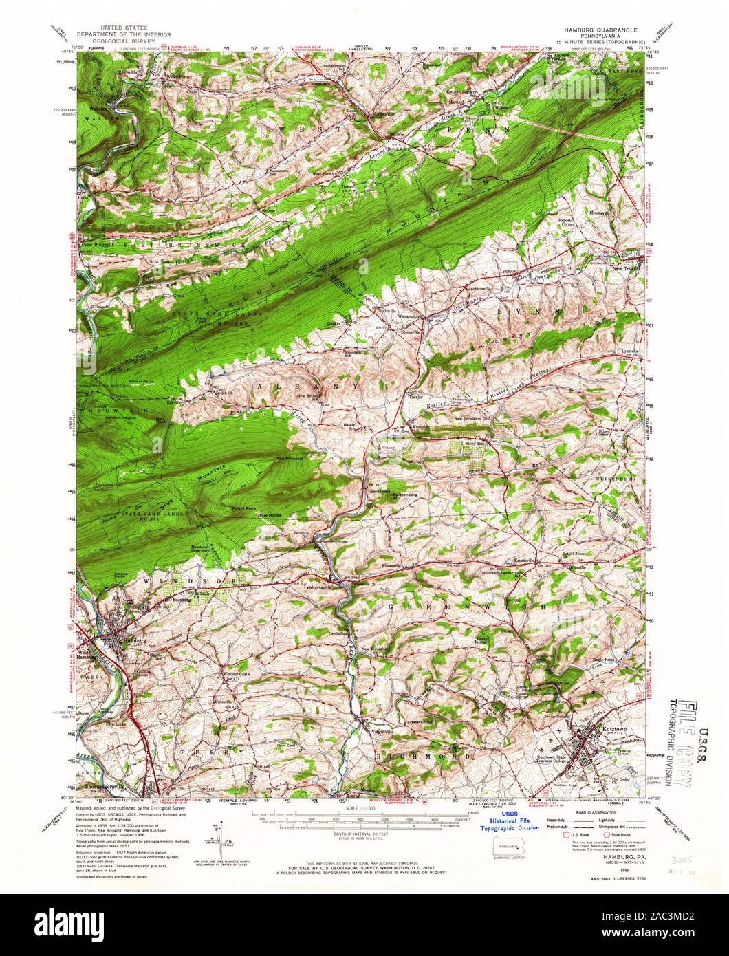 Hamburg pennsylvania map hi-res stock photography and images - Alamy