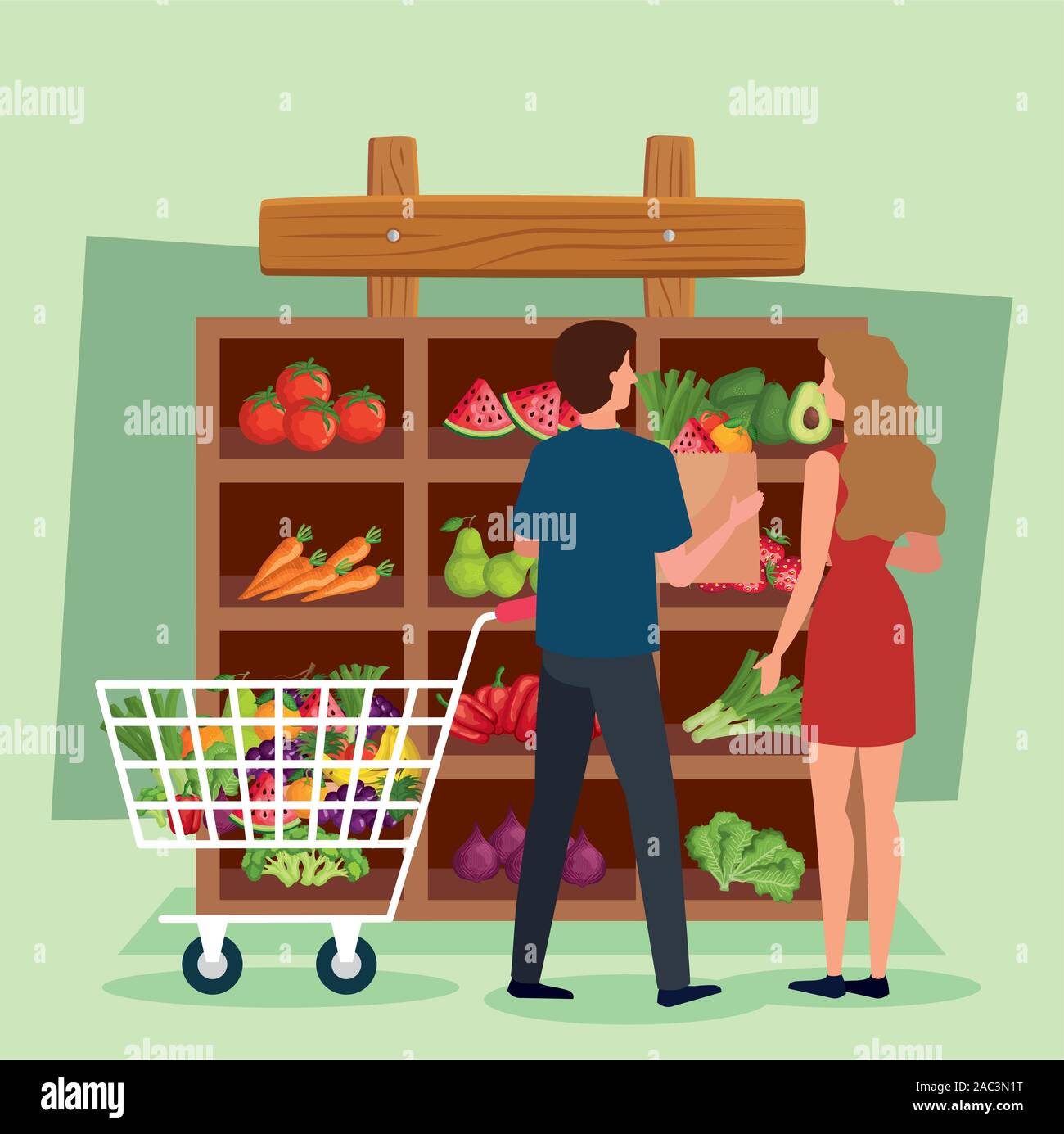 Buyer woman and man vector design Stock Vector Image & Art - Alamy