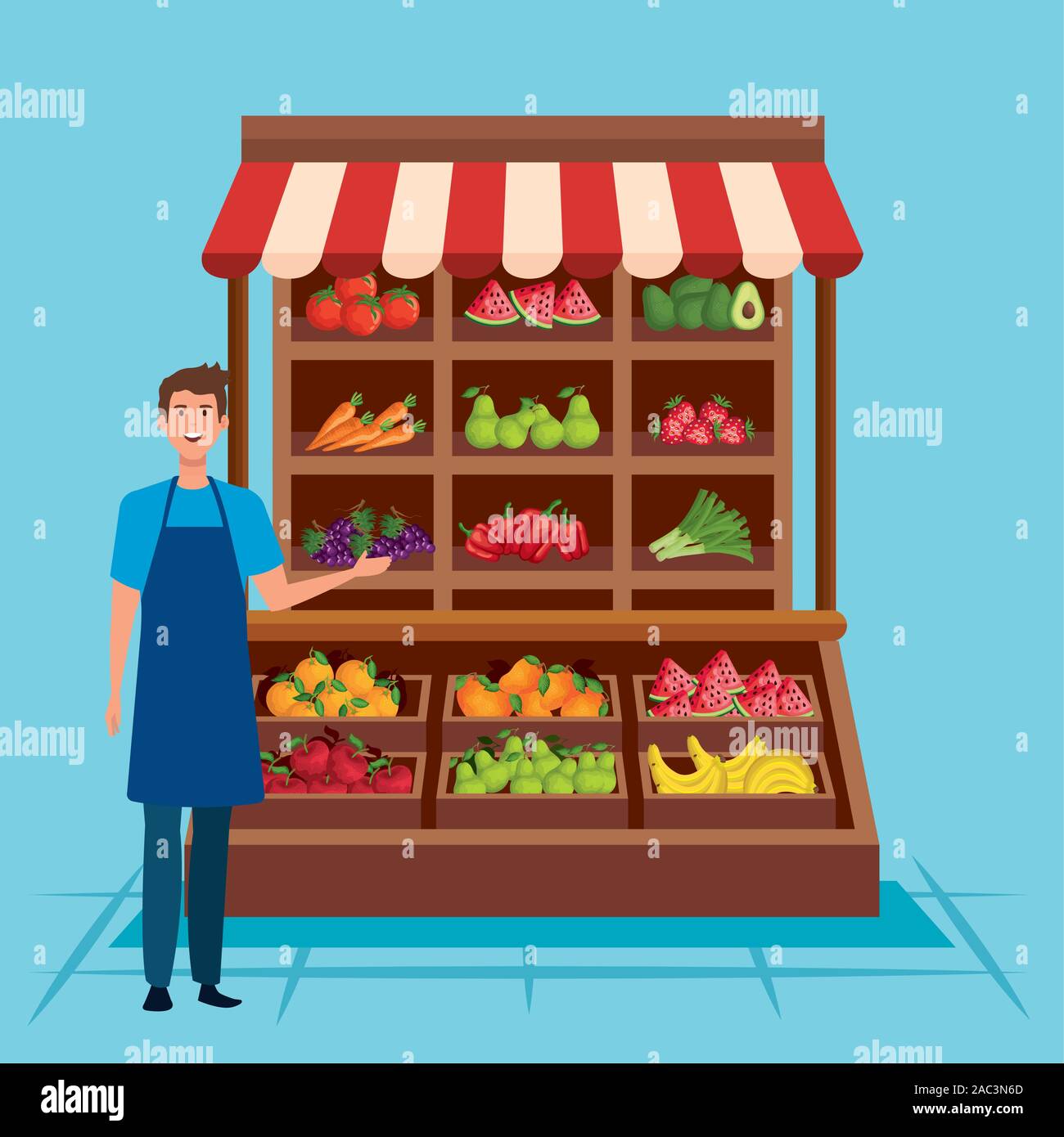 Shop seller man vector design Stock Vector Image & Art - Alamy