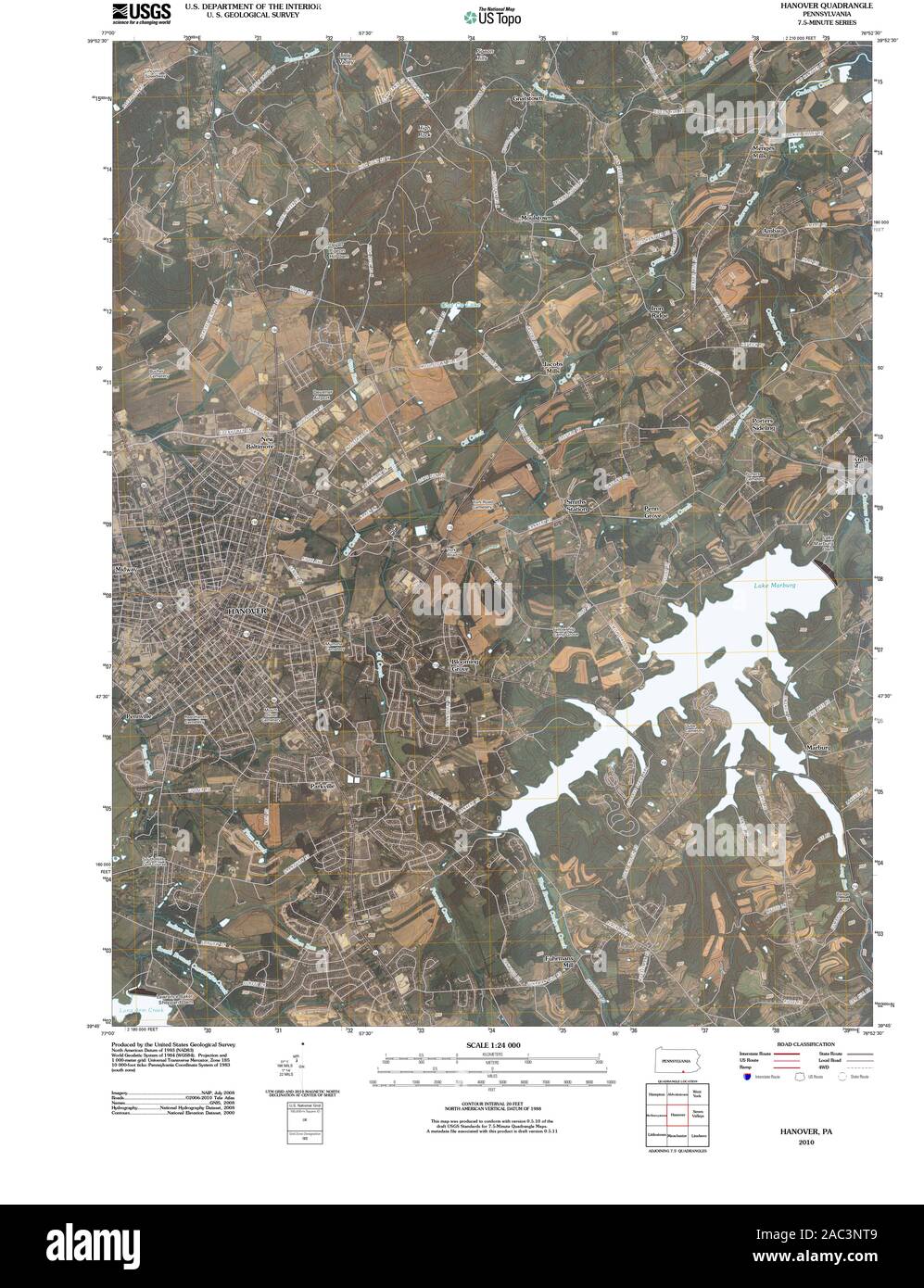 Hanover pennsylvania map hi-res stock photography and images - Alamy