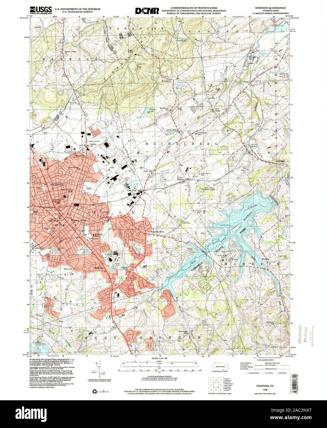 Hanover pennsylvania map hi-res stock photography and images - Alamy
