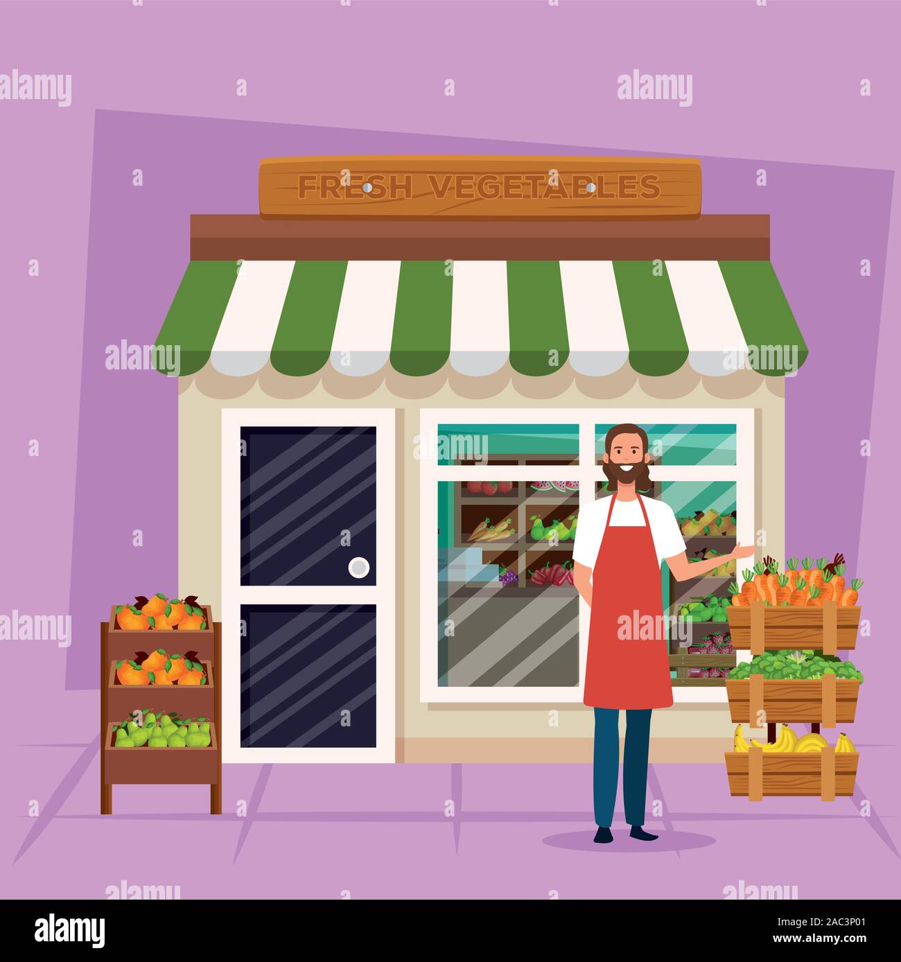 Shop seller man vector design Stock Vector Image & Art - Alamy