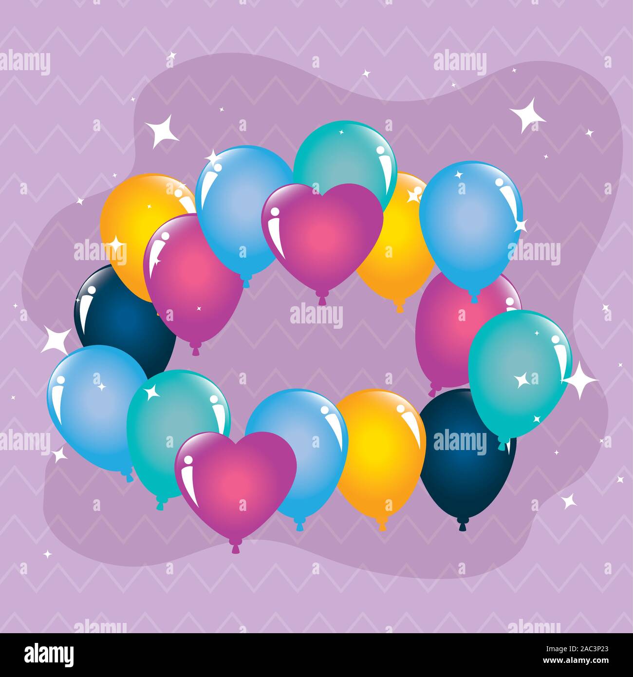 Happy Birthday balloons vector design Stock Vector Image & Art - Alamy