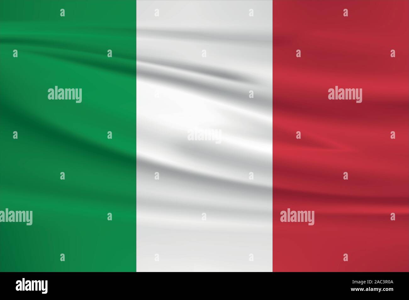 Waving Italy flag, official colors and ratio correct. Italy national ...