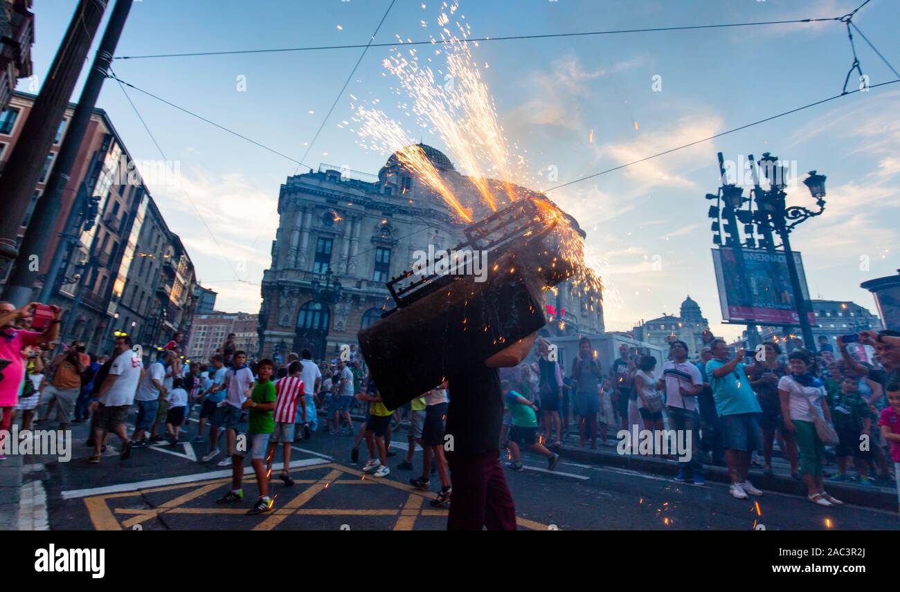 "Fire Bull", Aste Nagusia (English: Great Week) the main festival of ...