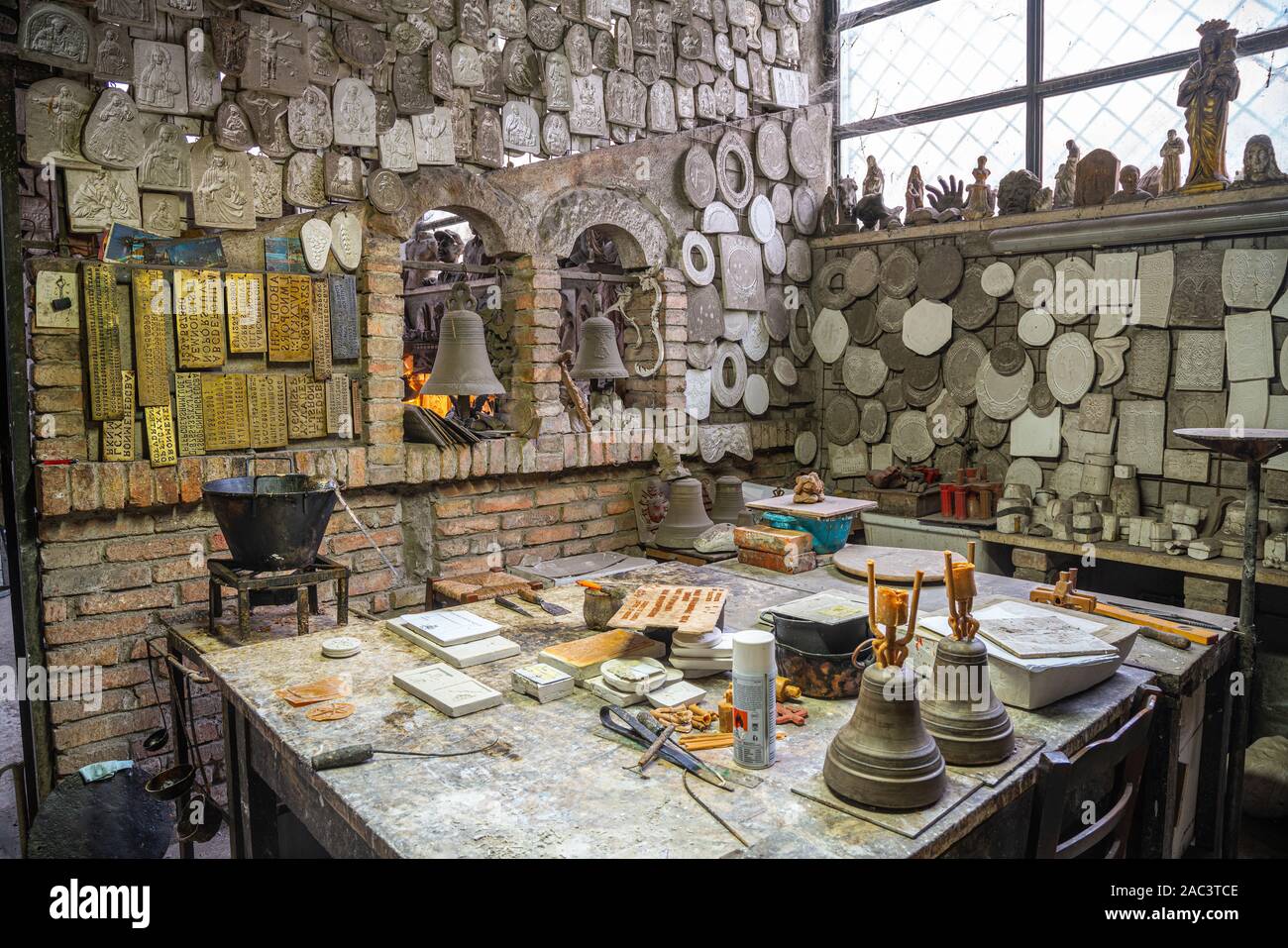 ancient Marinelli foundry, the oldest bell factory in the world Stock ...