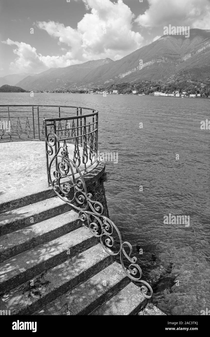 Lake como stairs Black and White Stock Photos & Images - Alamy
