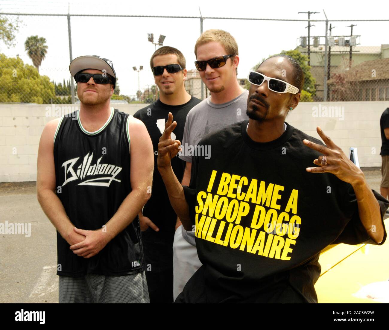 Rapper Snoop Dogg and Kyle McDonald, Miles Doughty of Slightly Stoopid ...