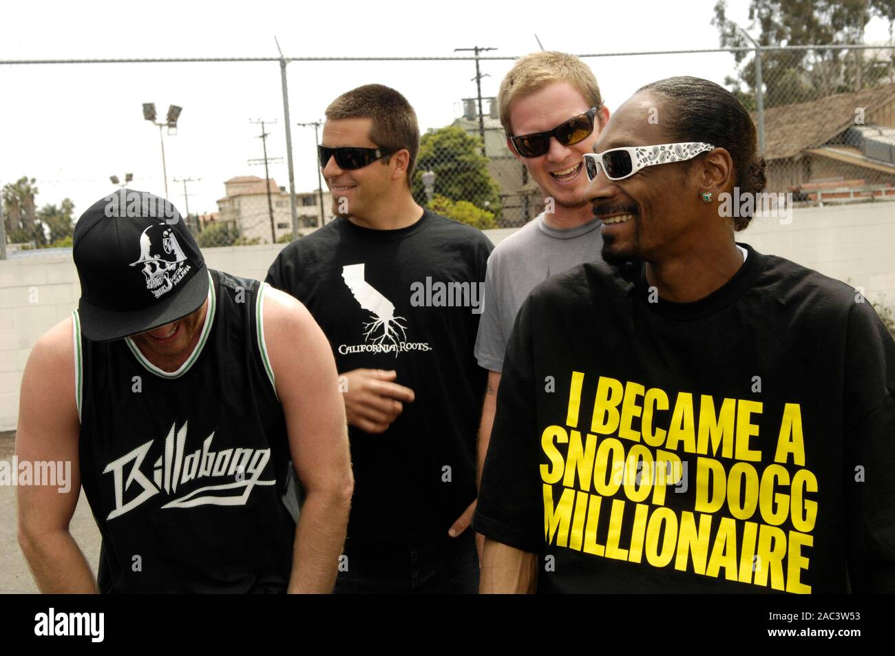 Rapper Snoop Dogg and Kyle McDonald, Miles Doughty of Slightly Stoopid ...