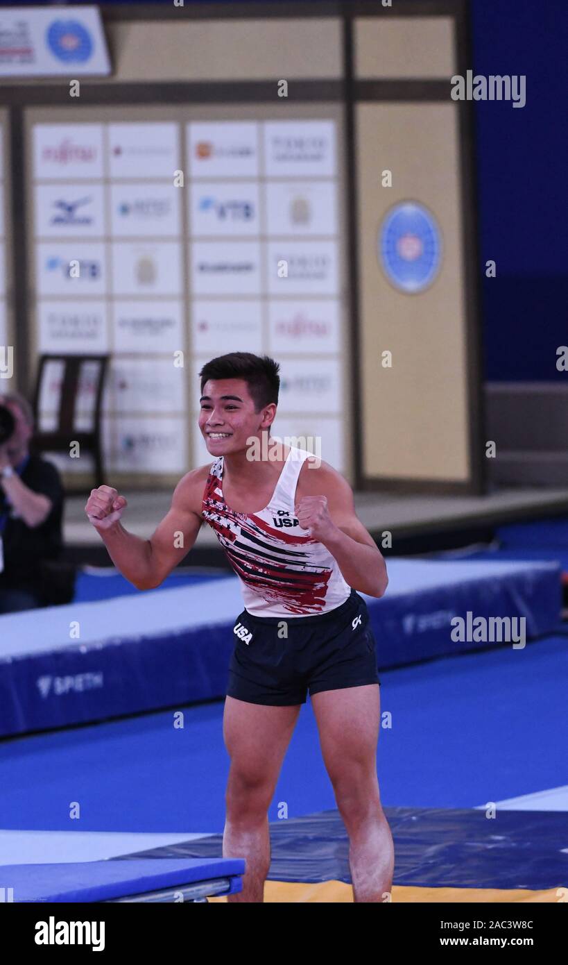 Tokyo, Japan. 30th Nov, 2019. Ruben Padilla of the US team wins second ...