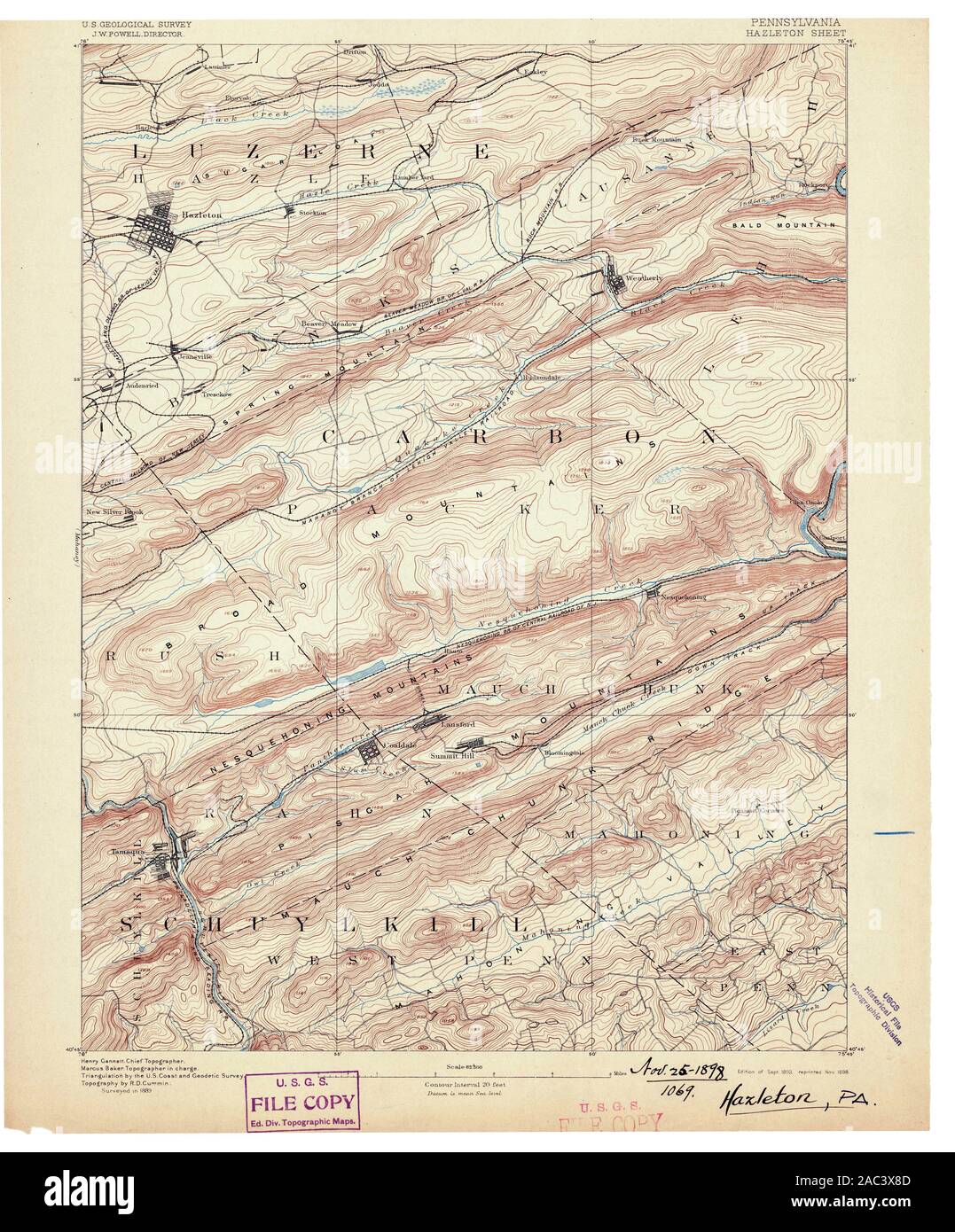 Map of hazleton hi-res stock photography and images - Alamy