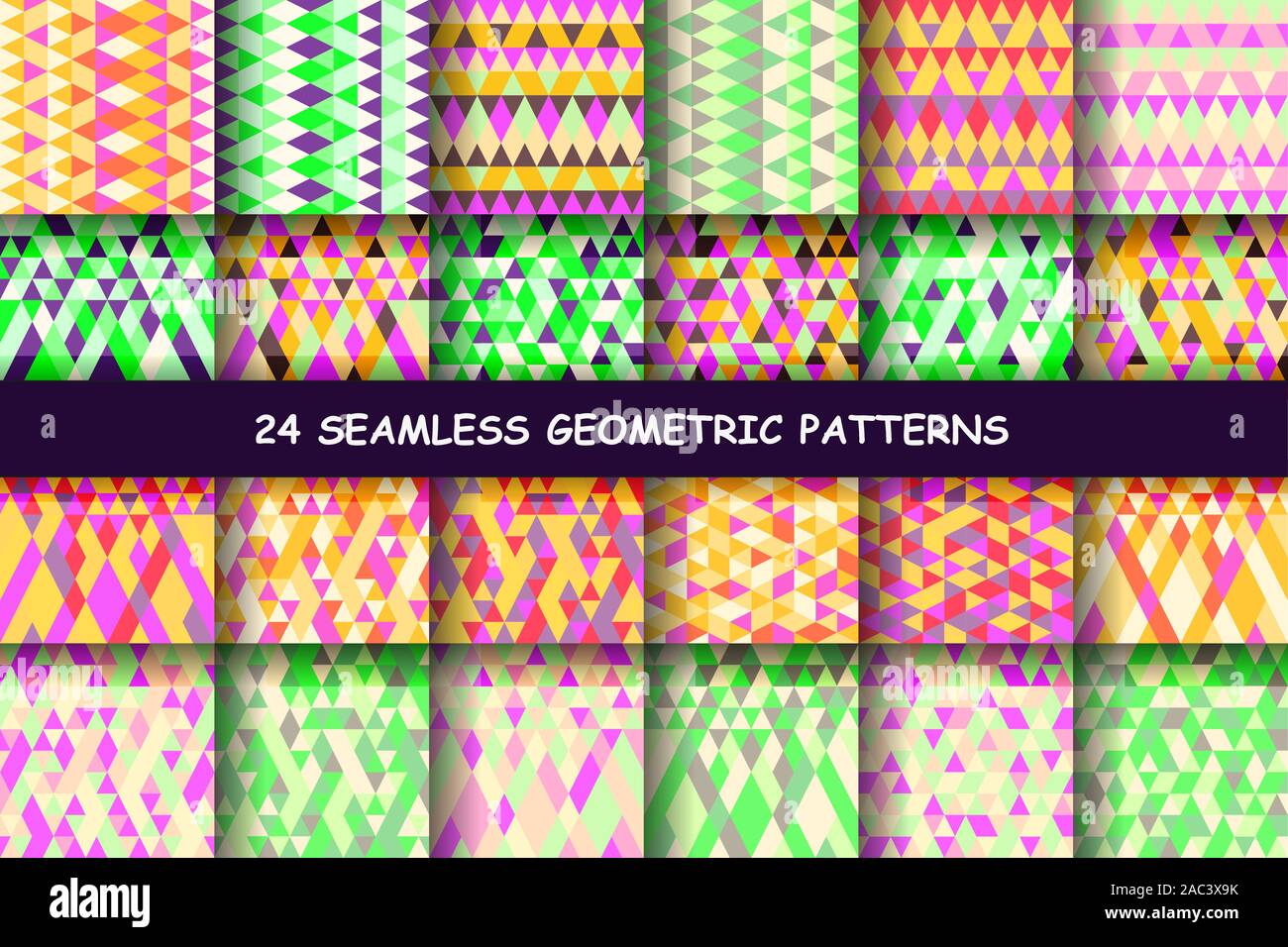 Seamless colorful geometry triangle pattern, color abstract background ...