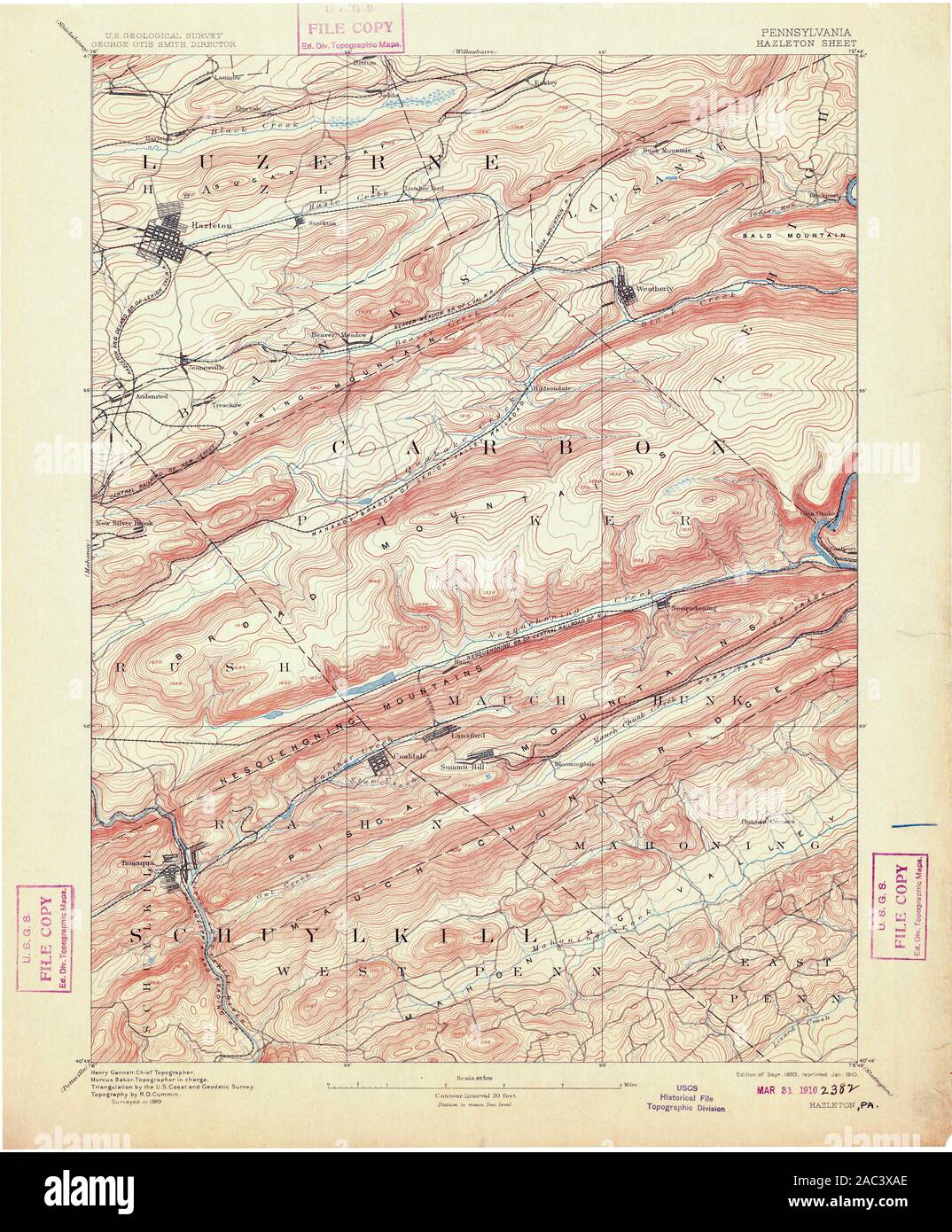 Map of hazleton hi-res stock photography and images - Alamy