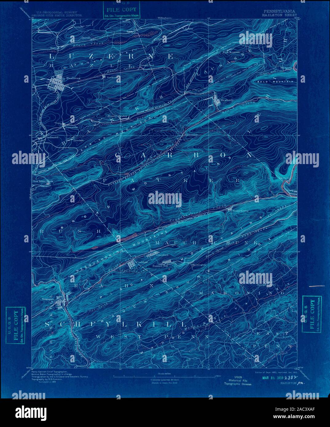 Hazleton pennsylvania map hi-res stock photography and images - Alamy