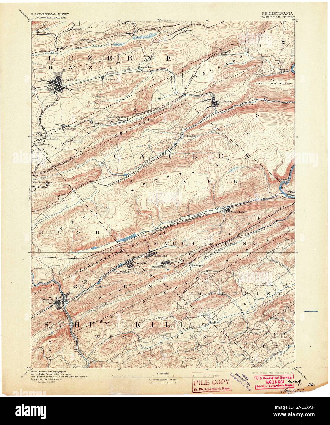 Map of hazleton hi-res stock photography and images - Alamy