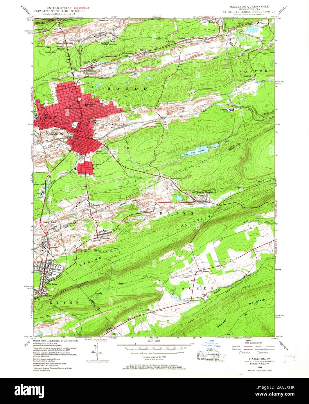 Map of hazleton hi-res stock photography and images - Alamy