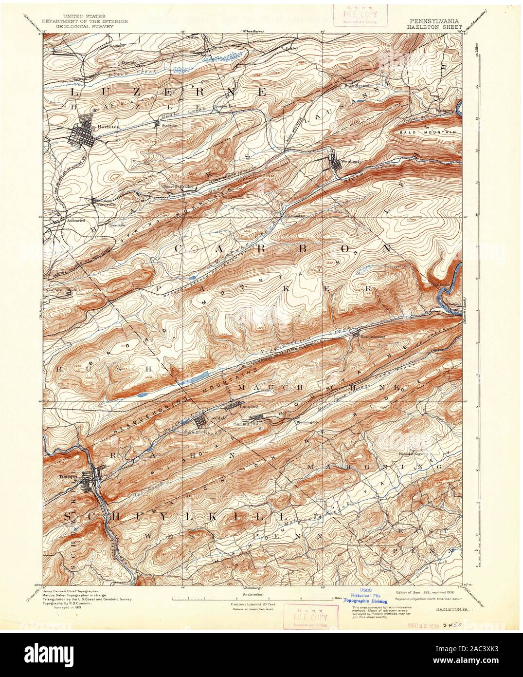 Map of hazleton hi-res stock photography and images - Alamy