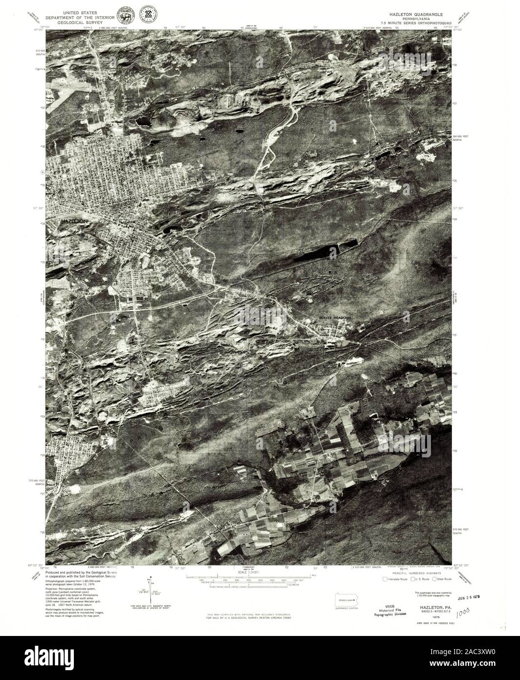 Map of hazleton hi-res stock photography and images - Alamy