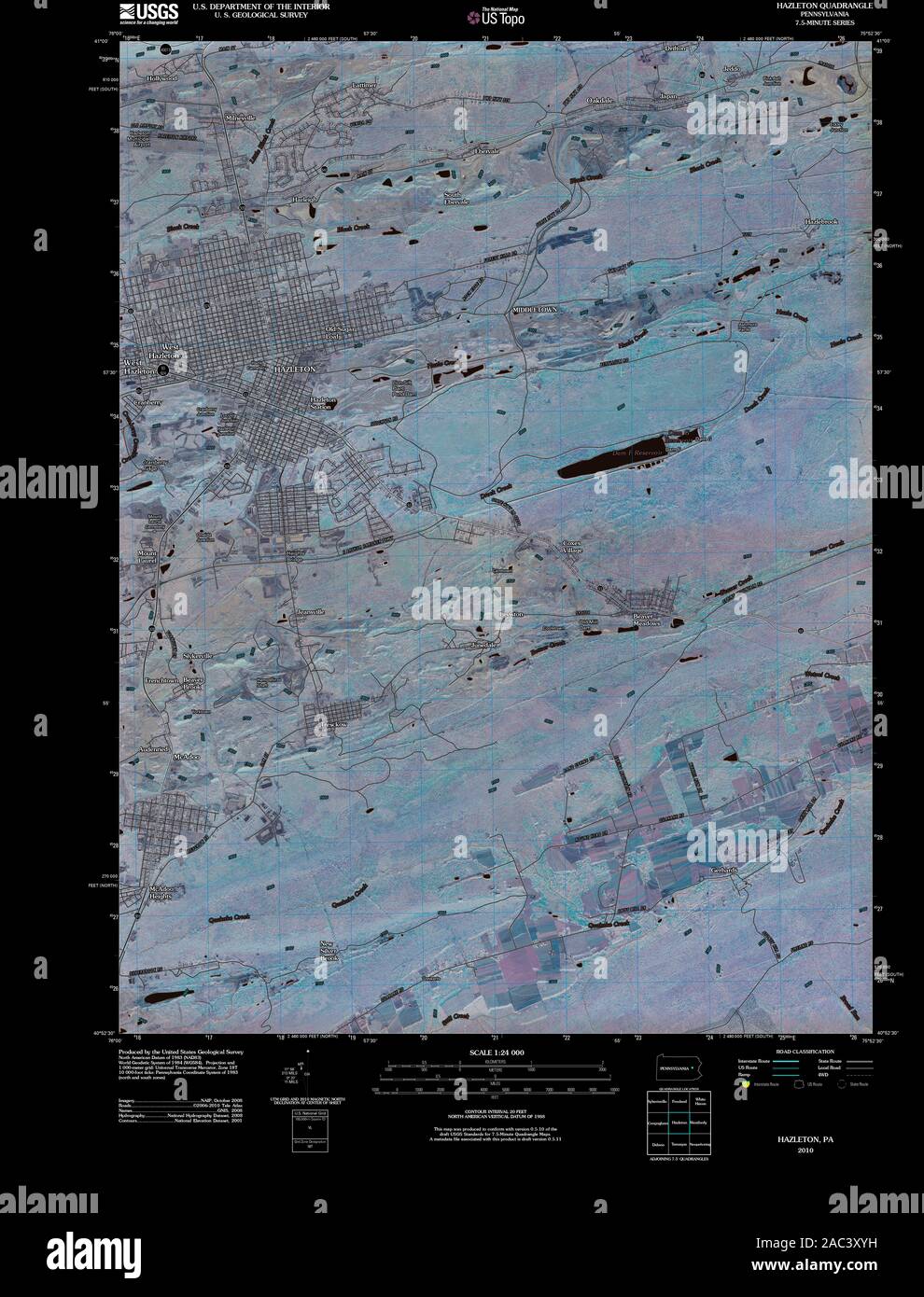 Hazleton map hi-res stock photography and images - Alamy