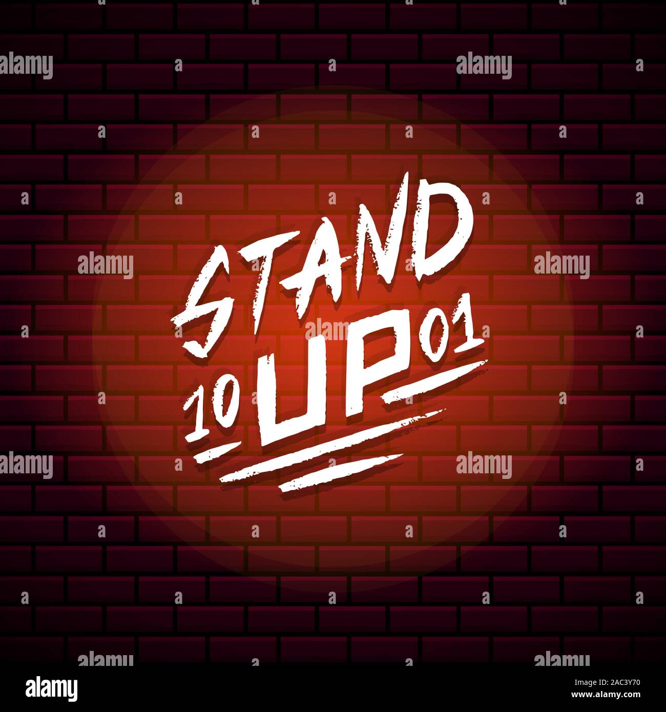 Lettering Stand Up. Calligraphic text comedy show. Engraved hand drawn ...